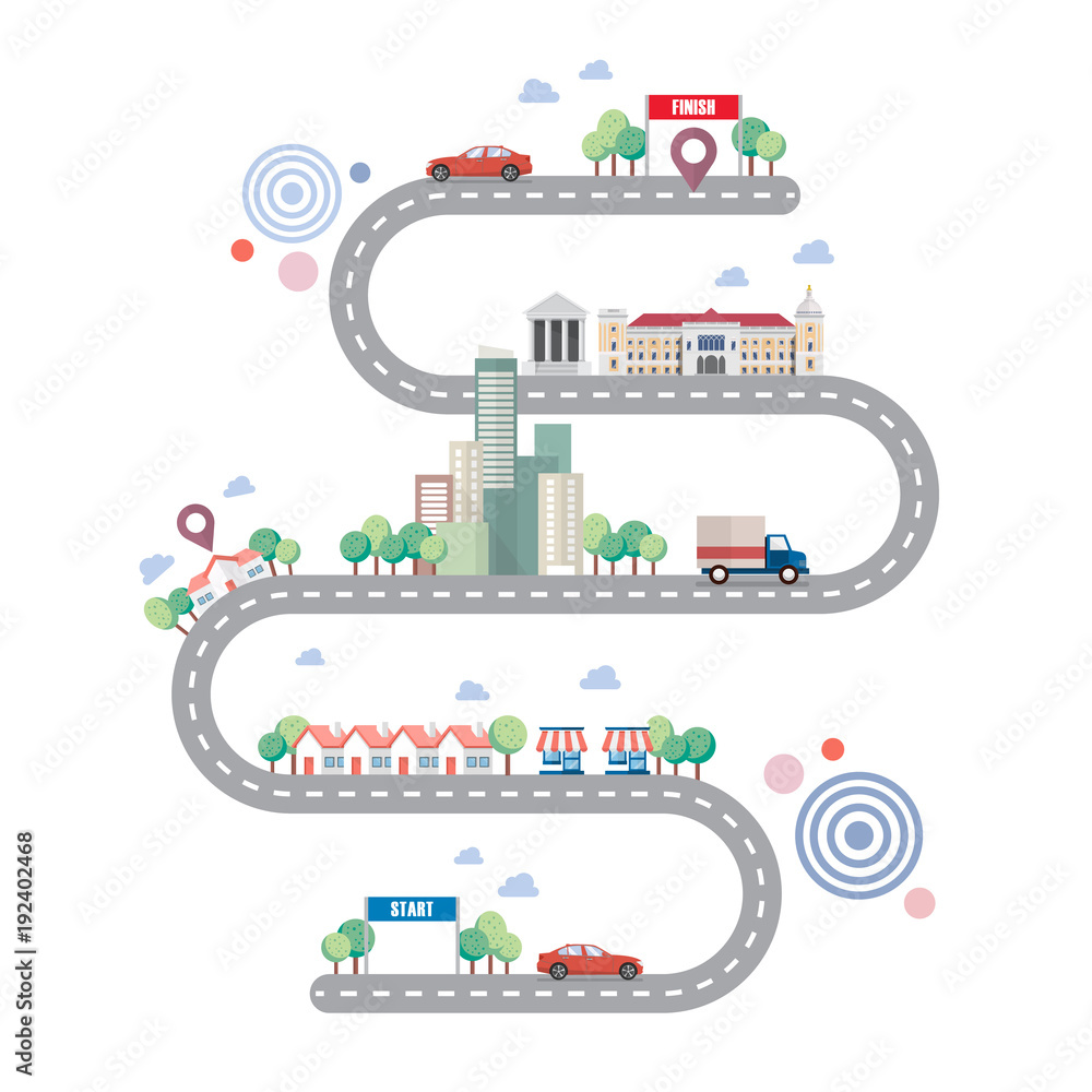 City road infographic template Stock Vector | Adobe Stock