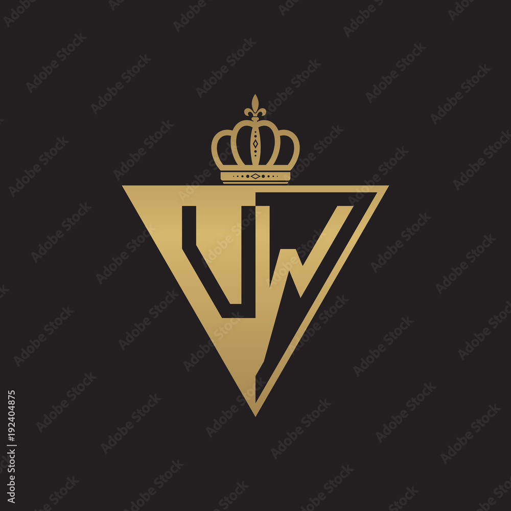 initial two letter half logo triangle gold Stock Vector | Adobe Stock