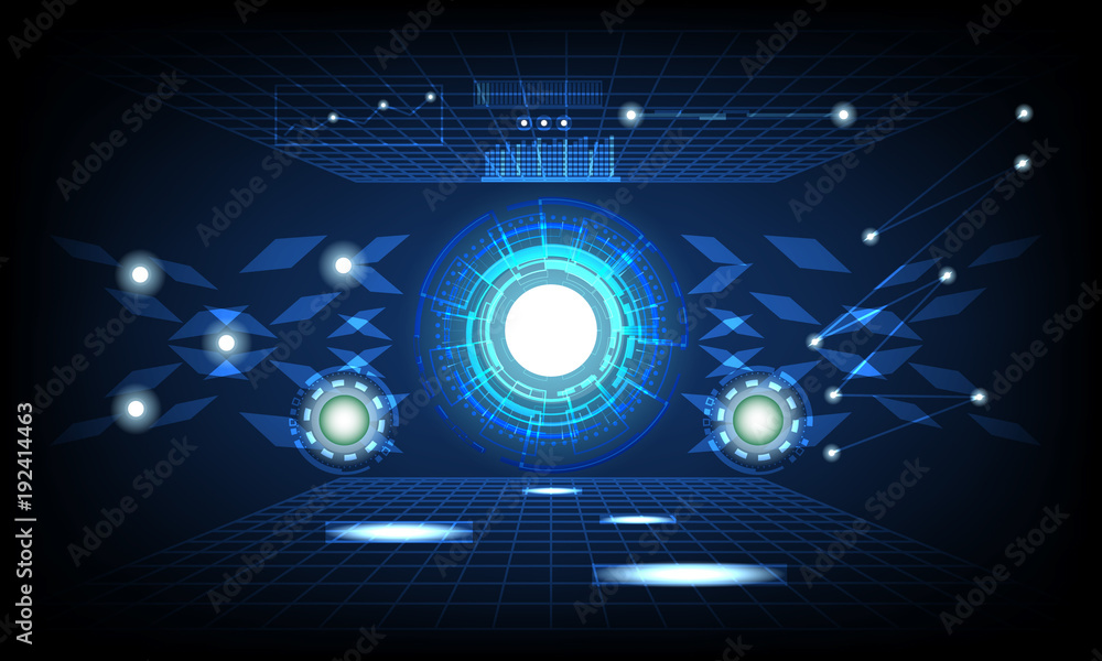 abstract Future circle. Concept innovation connect digital line future ...