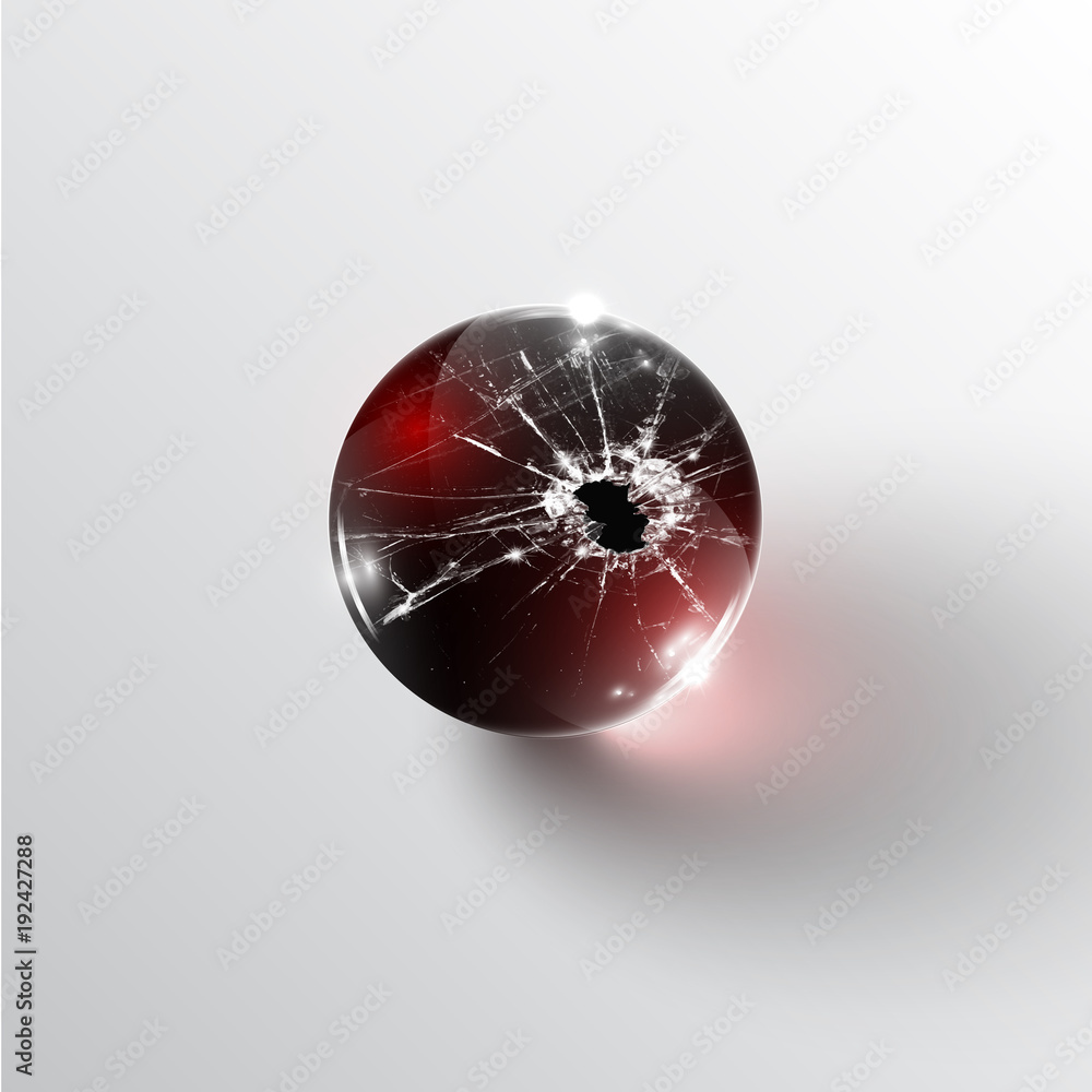 Broken glass sphere, vector Stock Vector | Adobe Stock