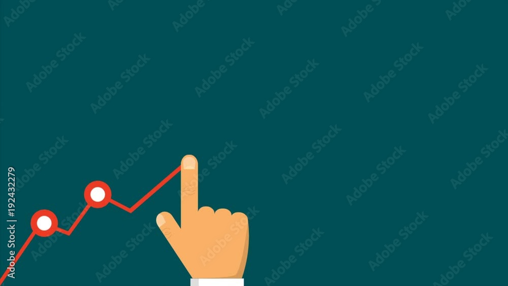Hand touching up holding chart arrow. Profit concept. Businessman ...