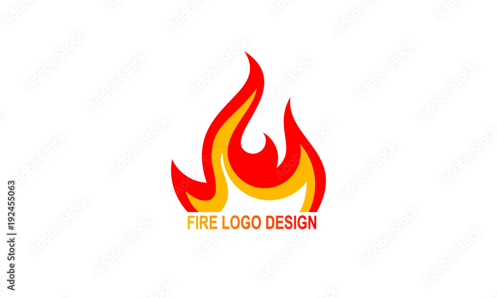 Fire logo vector. Stock Vector | Adobe Stock