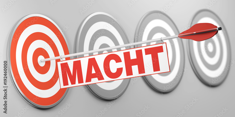 Macht als Konzept auf Zielscheibe Stock Illustration | Adobe Stock