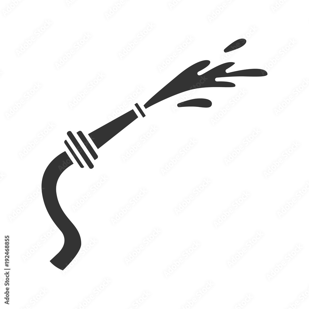 Fire hose glyph icon Stock Vector | Adobe Stock