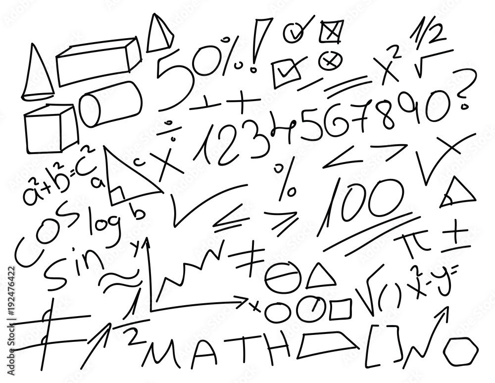 Vector math symbol and elements Stock Vector | Adobe Stock