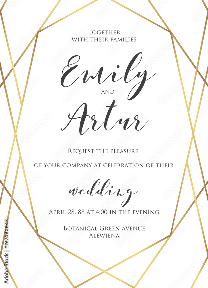 Wedding invite, invitation save the date card delicate design with ...
