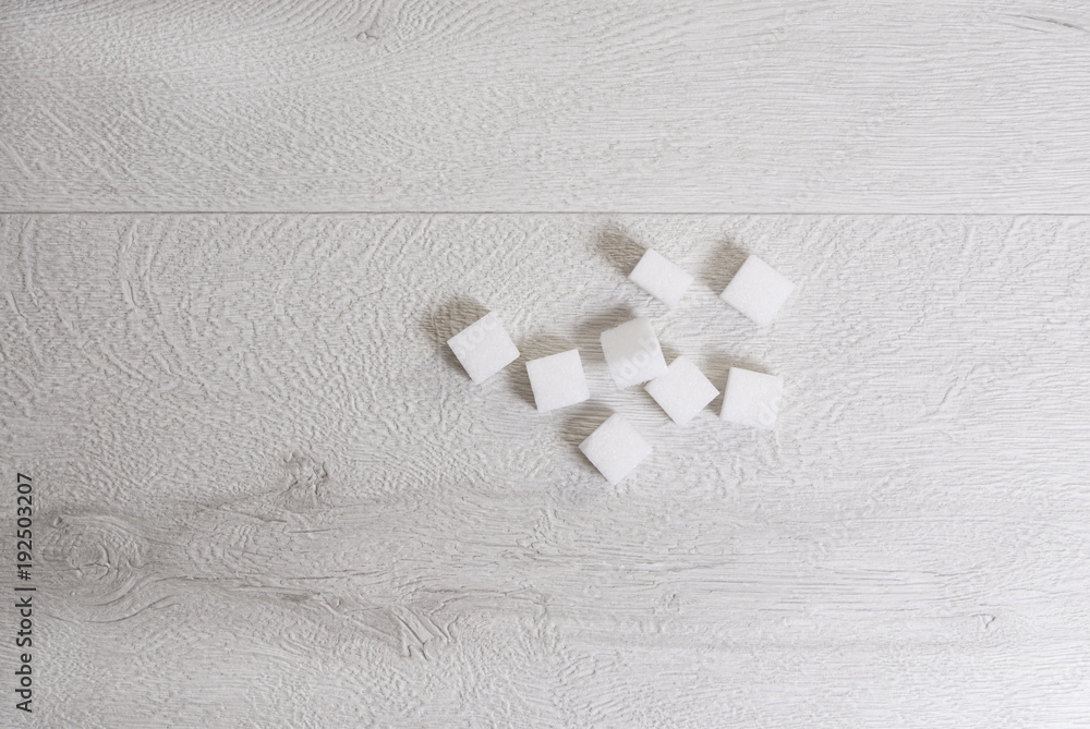 lumb sugar, Zuckerwürfel auf hellem Holzhintergrund Stock-Foto | Adobe ...