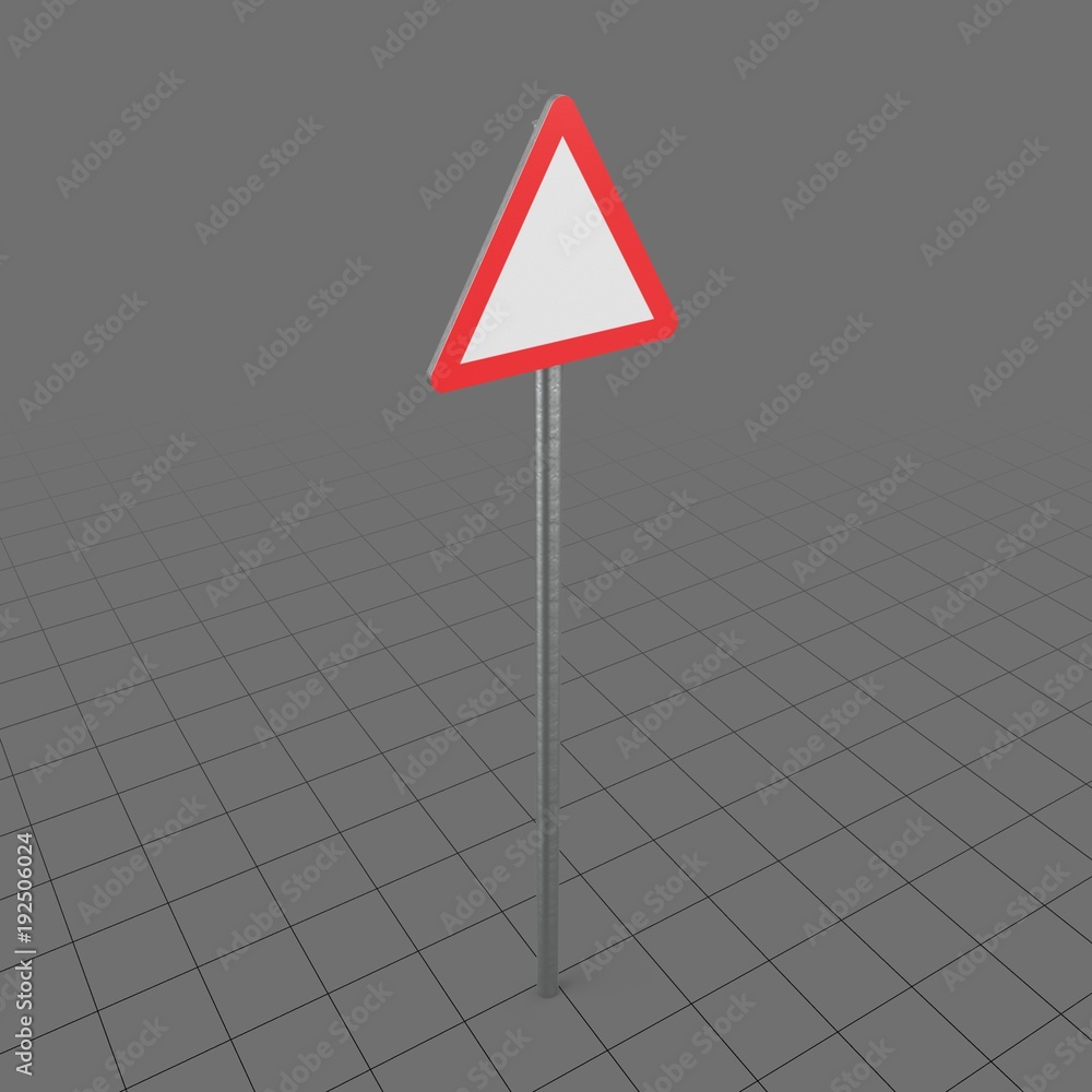 Warning sign Stock 3D asset | Adobe Stock