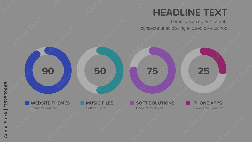 Infographic Charts Pack 01 Stock Template | Adobe Stock