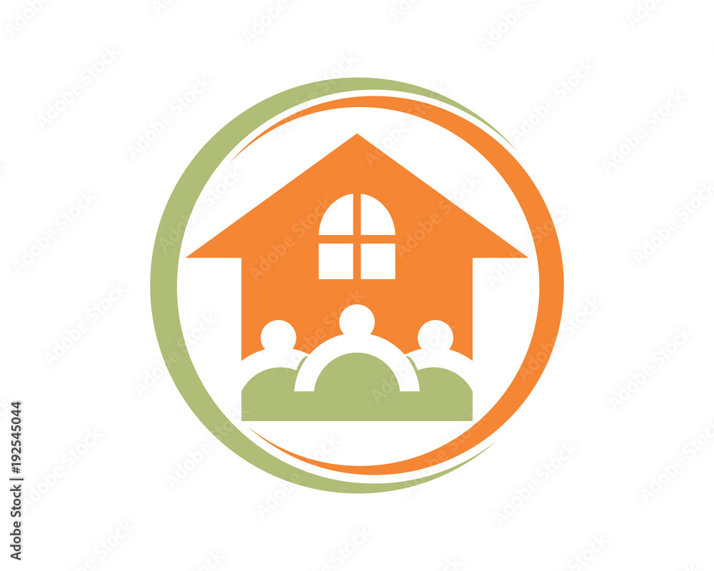 circle house icon Stock Vector | Adobe Stock