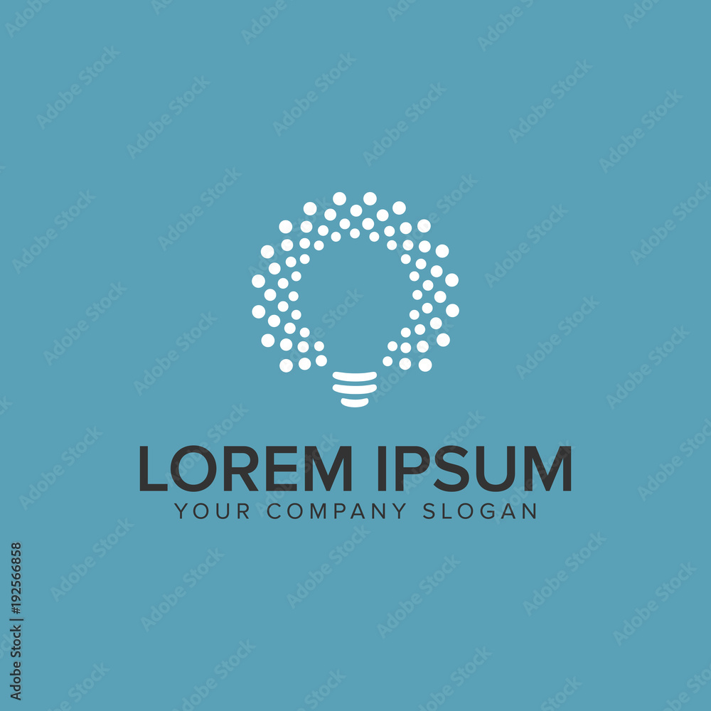 bulb idea logo design concept template. Stock Vector | Adobe Stock