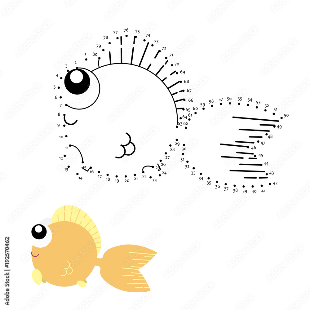 Educational game for kids: Dot to Dot. Connect the dots puzzle ...