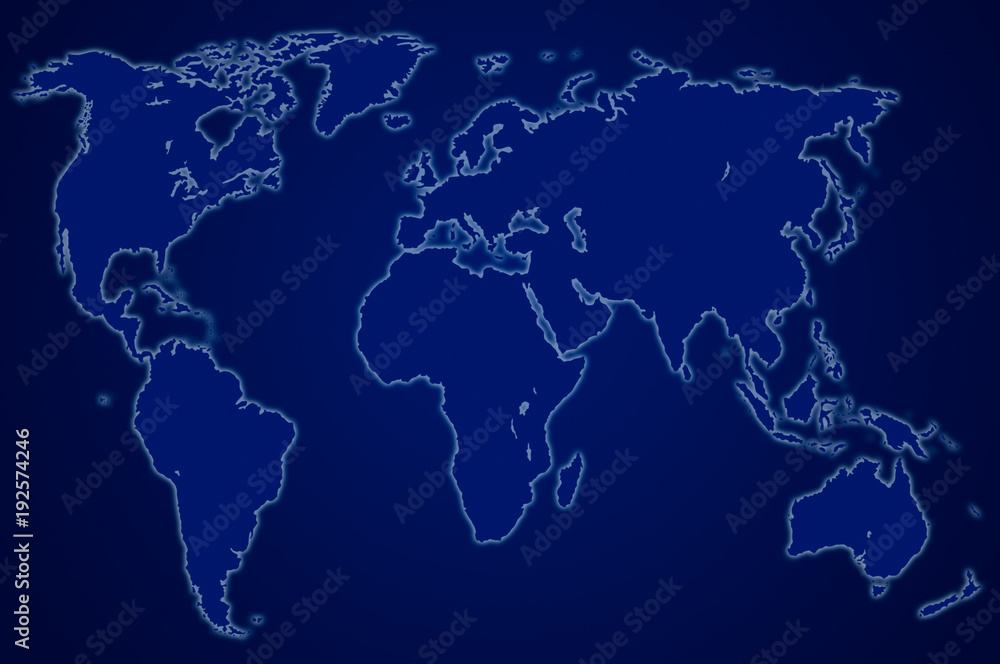 dark blue world map, isolated Stock Illustration | Adobe Stock