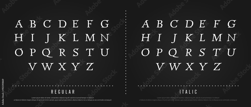 classic alphabet letters set. Exclusive Custom Letters. alphabet ...