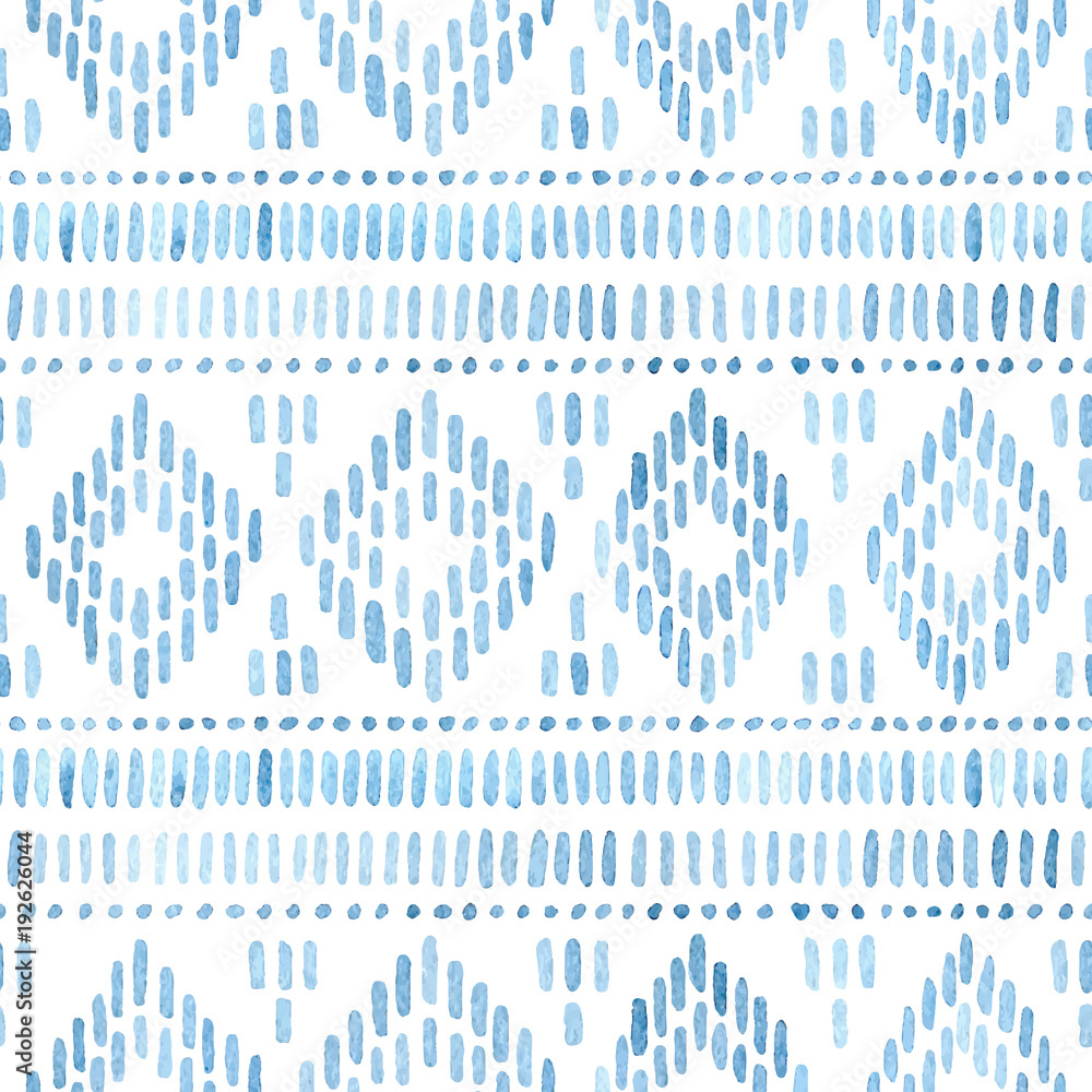 Blue Aztec Print Background