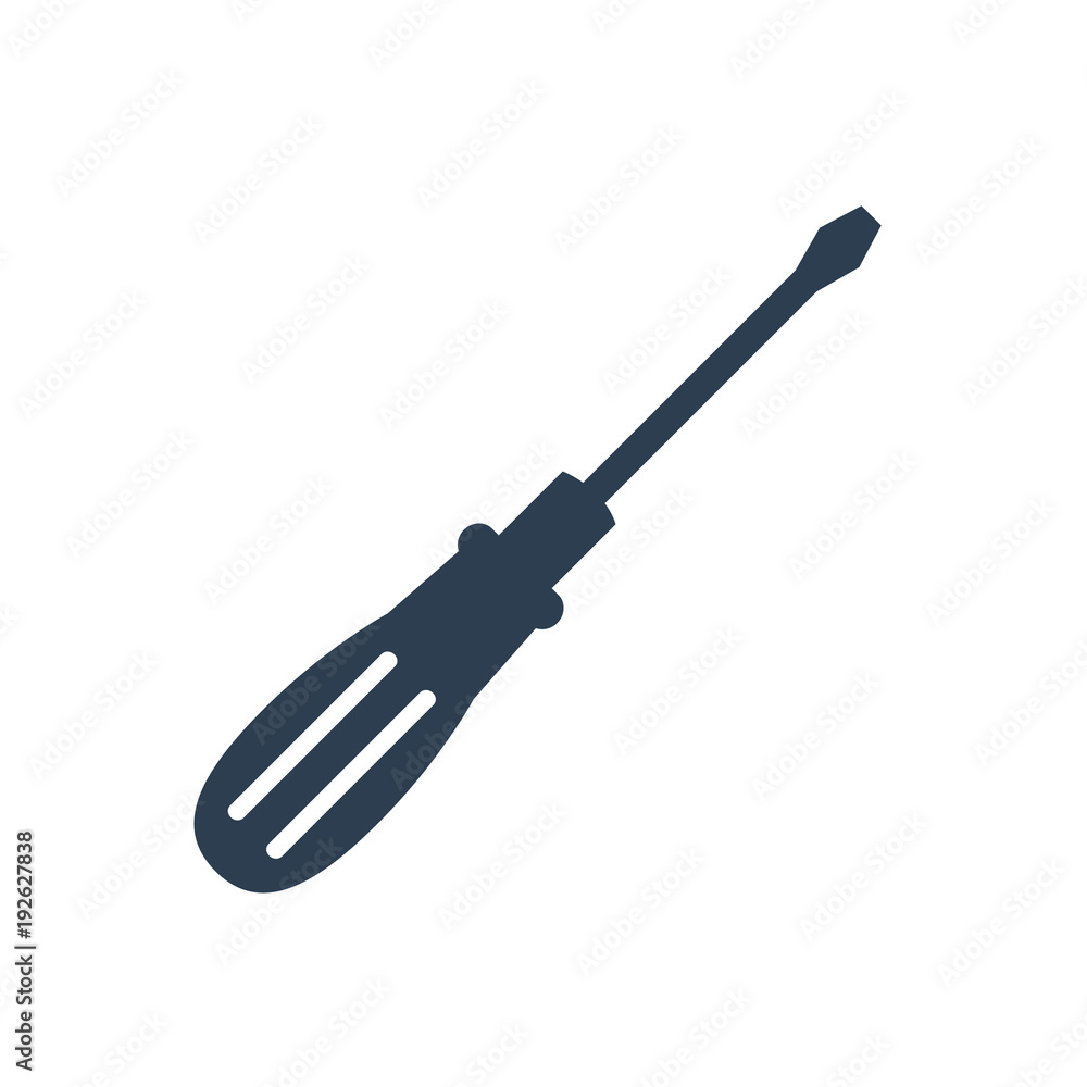 screwdriver icon on white background. Stock Vector | Adobe Stock