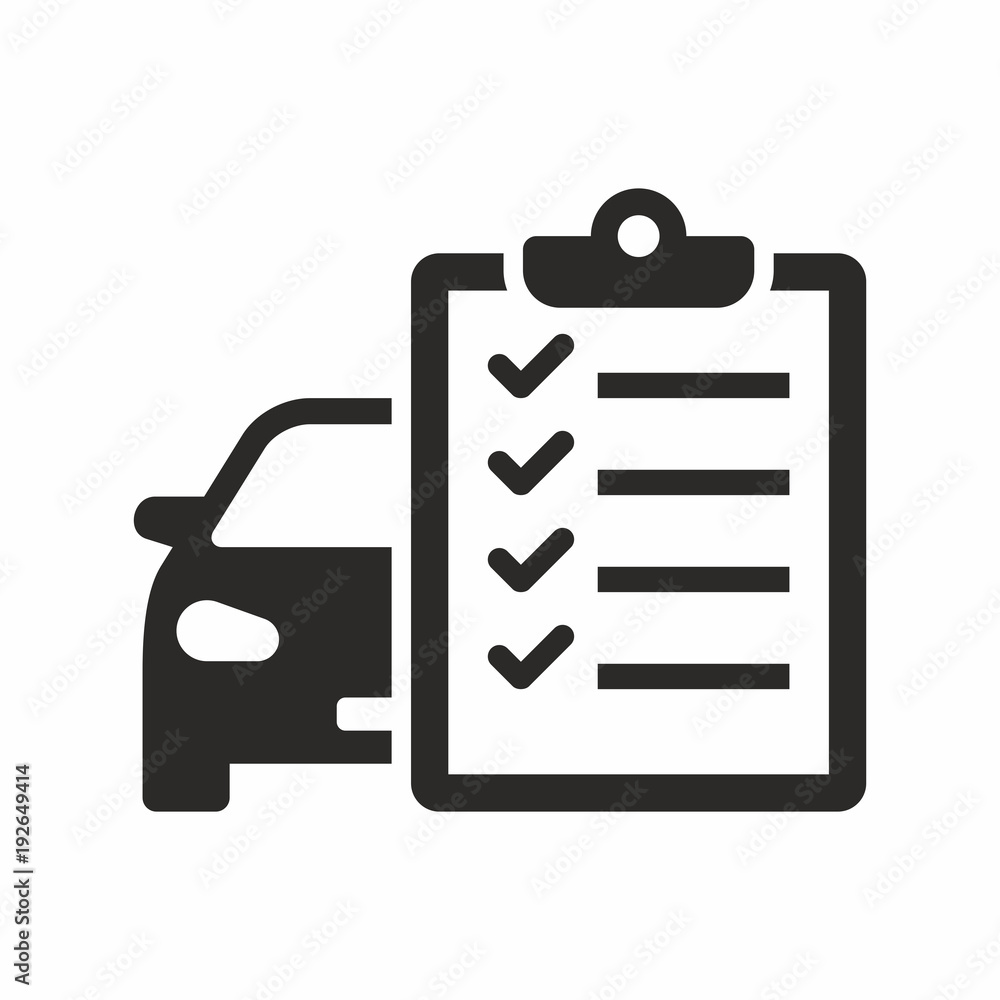 Car maintenance list icon Stock Vector | Adobe Stock