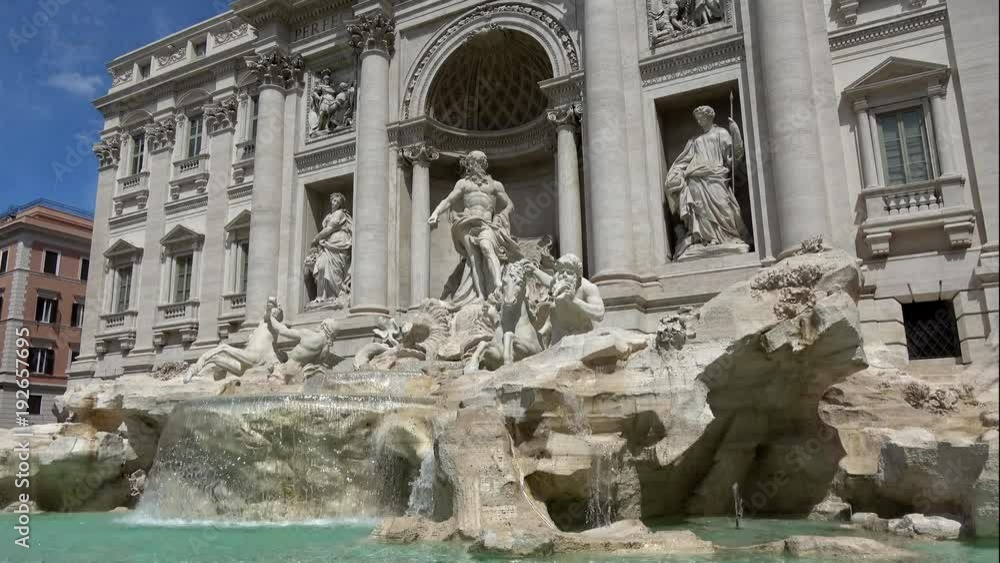 Static footage of Trevi Fountain in Italian Fontana di Trevi is ...