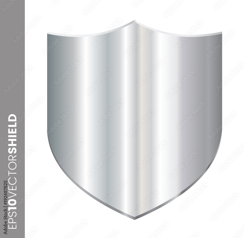 Metal Shield Icon - Blank Stock Vector | Adobe Stock