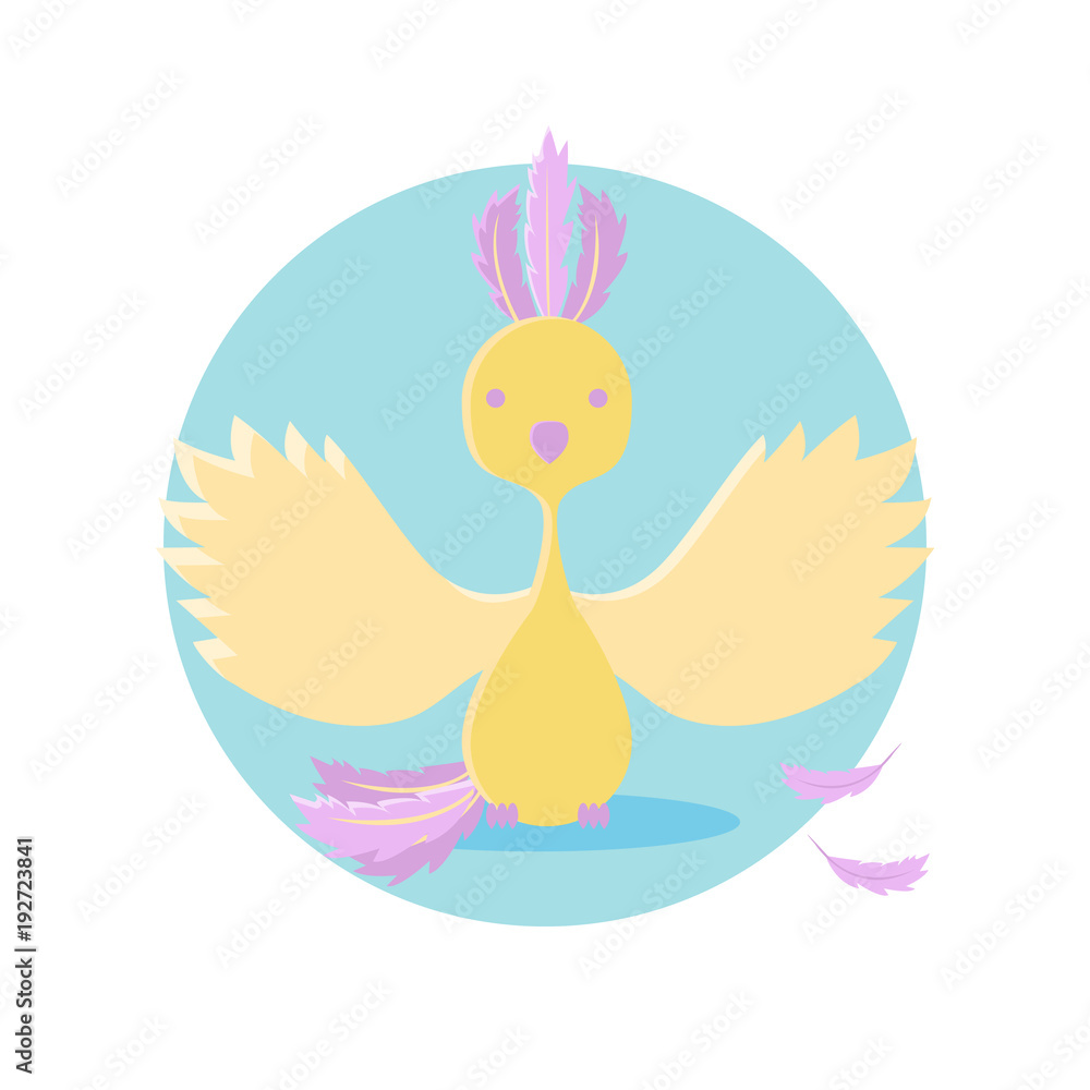 A magical beautiful bird. Vector illustration. Fairy-tale subjects and ...