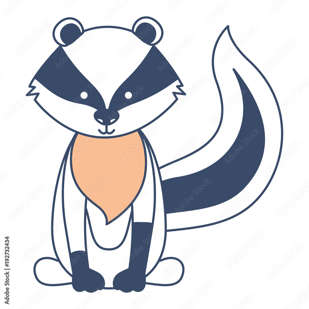 cute skunk woodland character vector illustration design Stock Vector ...