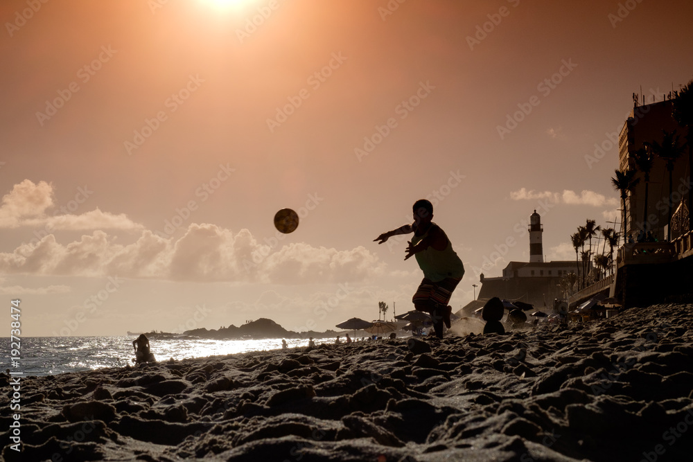 Beach Soccer Sunset