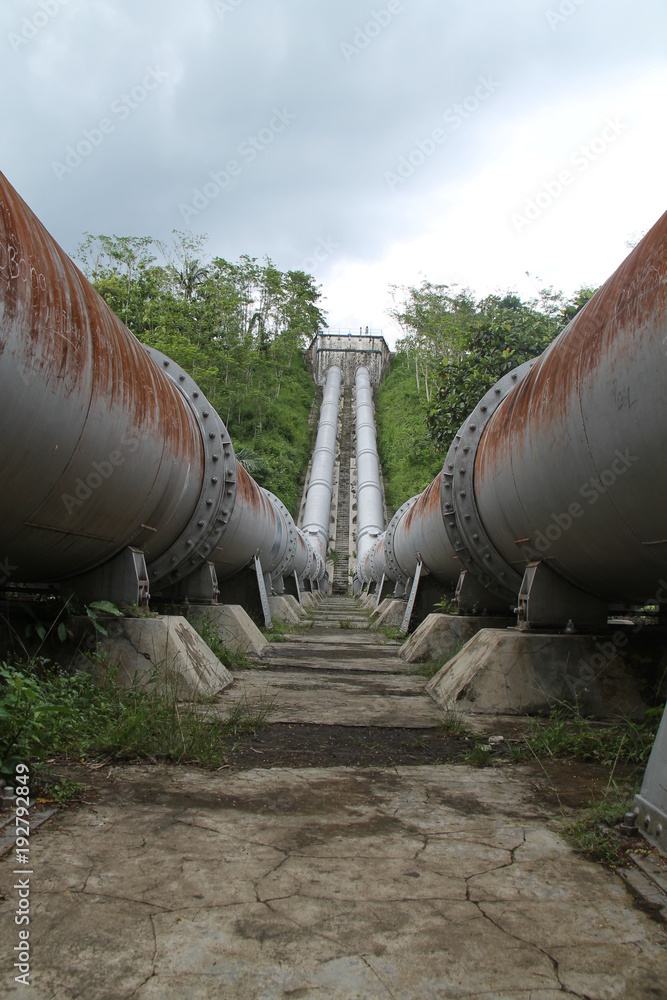 large pipe, to connect the river, dutch relic, in Kepanjen Malang, East ...