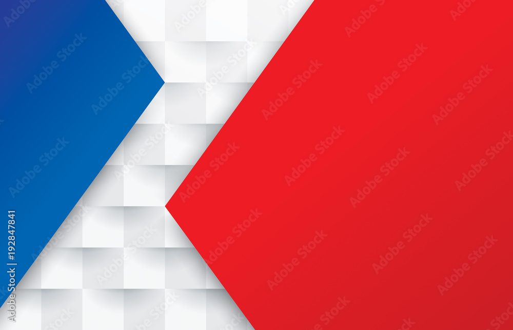 Red white and blue abstract background vector with blank space for text ...