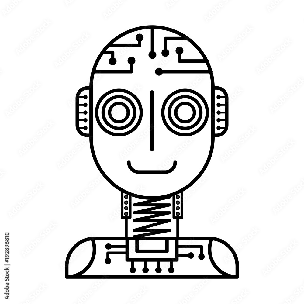 artificial intelligence robot machine technology futurist vector ...