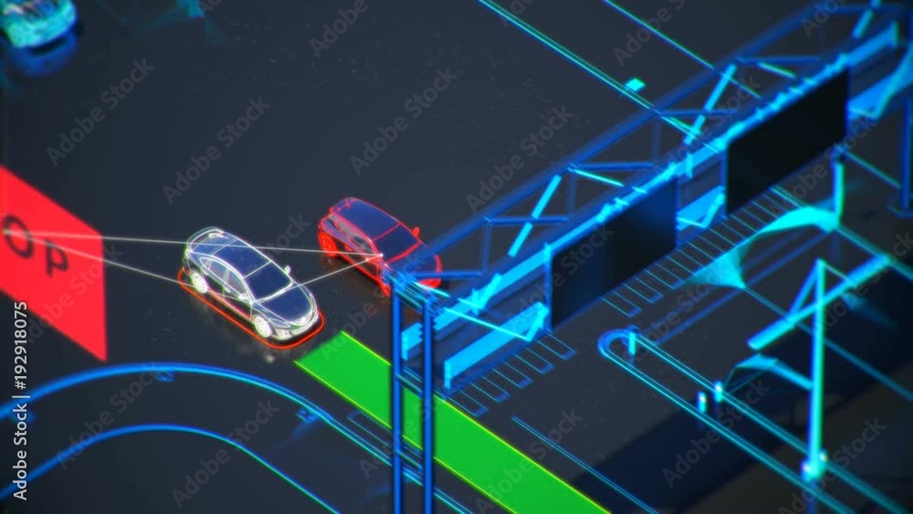 Video Stock autonome transportation system concept, smart city ...