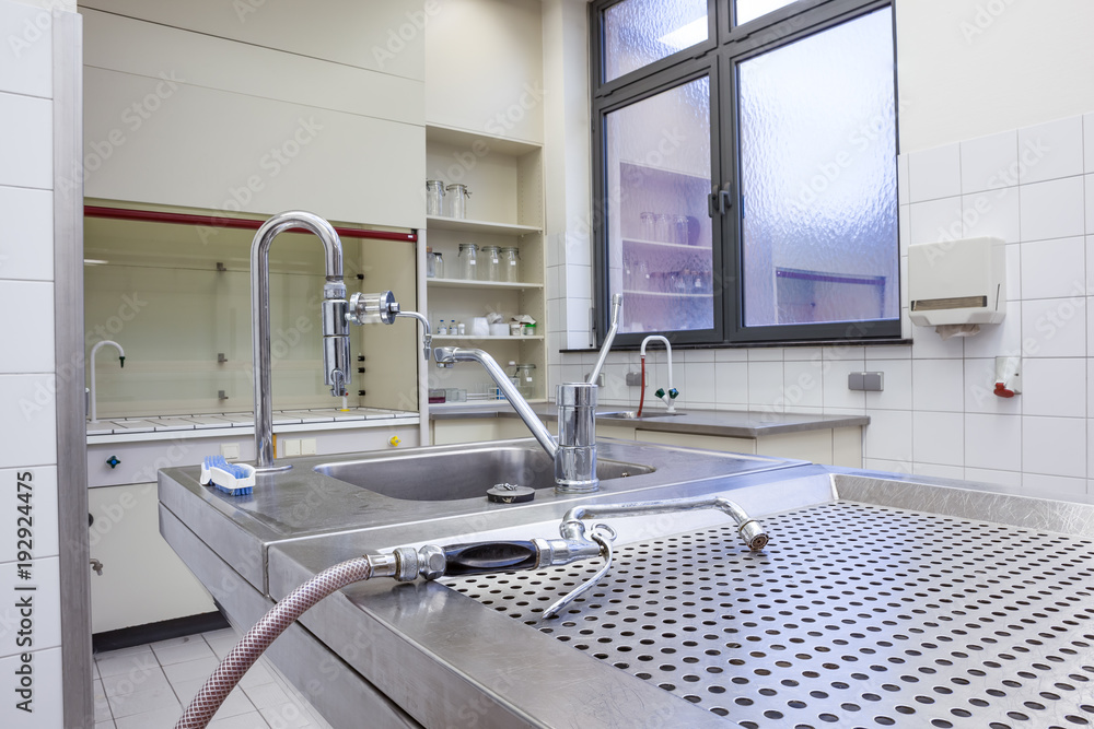 Autopsy tables in morgue Stock Photo | Adobe Stock