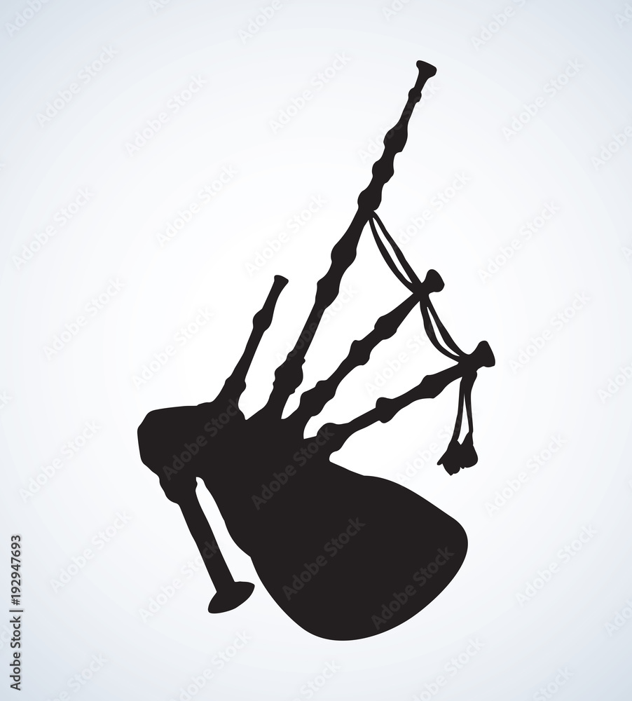 Bagpipes. Vector drawing Stock Vector | Adobe Stock