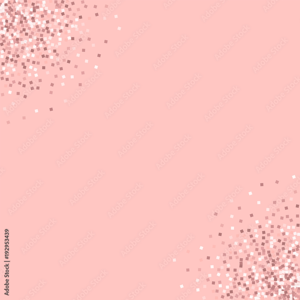 Vecteur Stock Pink gold glitter. Frame corners with pink gold glitter ...