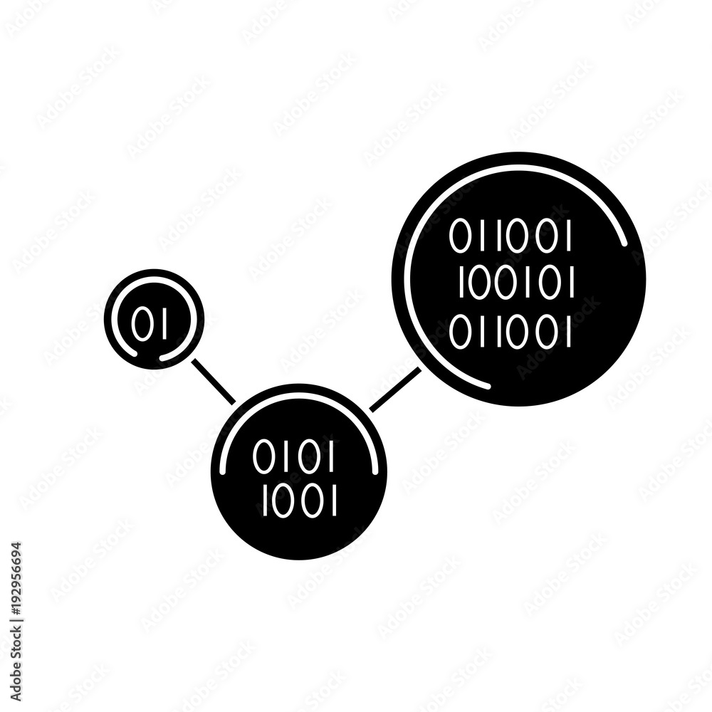 binary code digital technology program vector illustration black and ... binary code digital technology program vector illustration black and ...