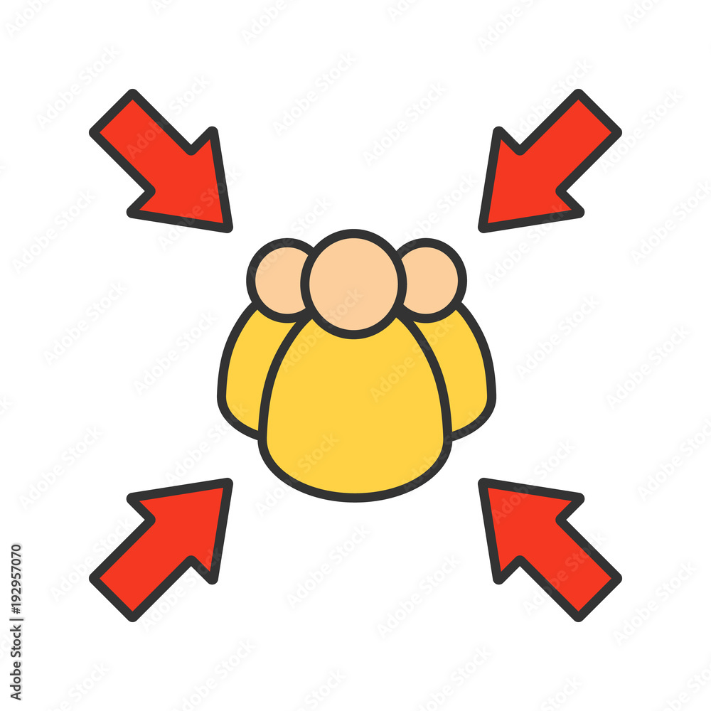 Fire assembly point color icon Stock Vector | Adobe Stock