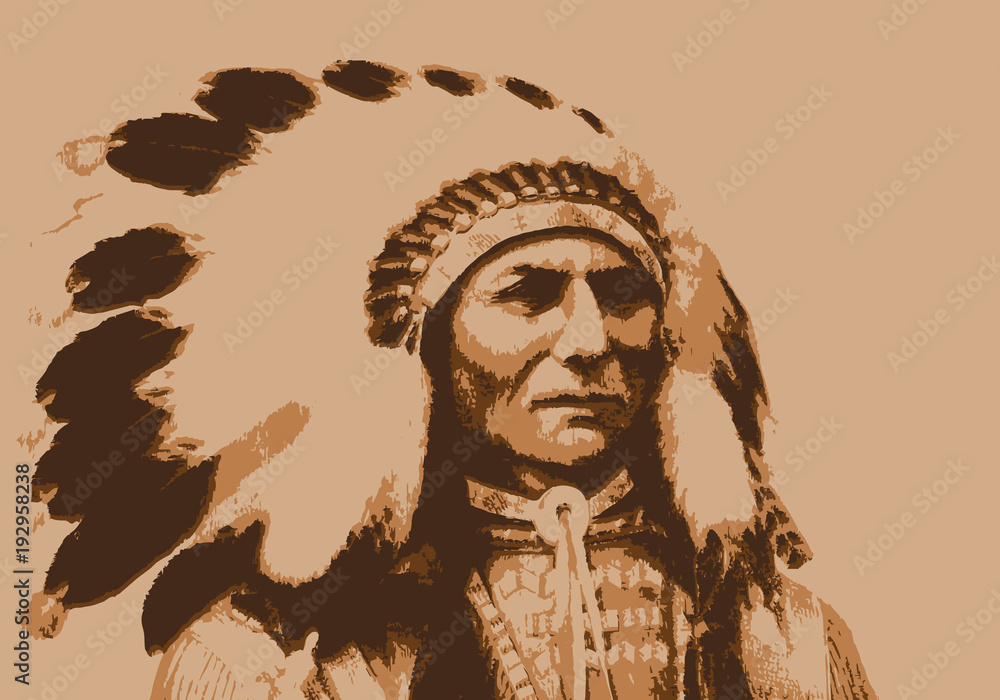 Dessins De Chefs Indiens D'amérique 1 800+ Chef Indien Stock