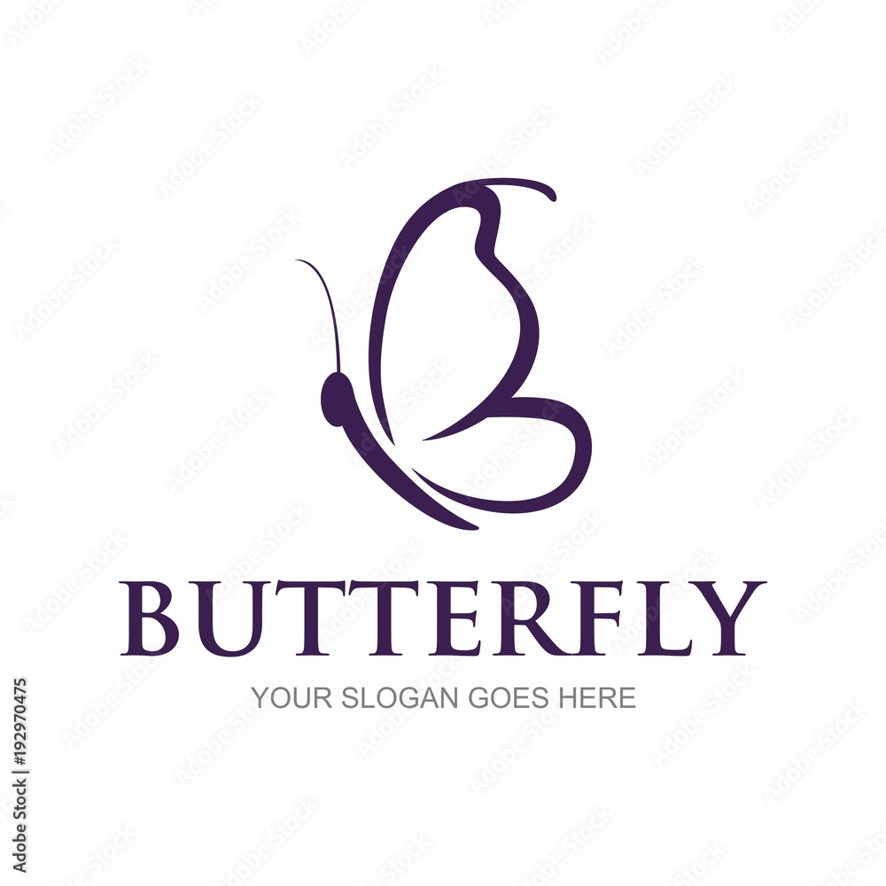 Butterfly logo template Stock Vector | Adobe Stock