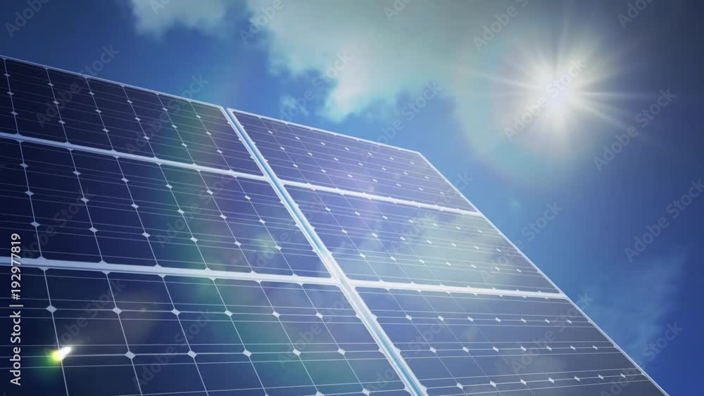 Time lapse animation of photovoltaic solar panels. Stock Video | Adobe ...