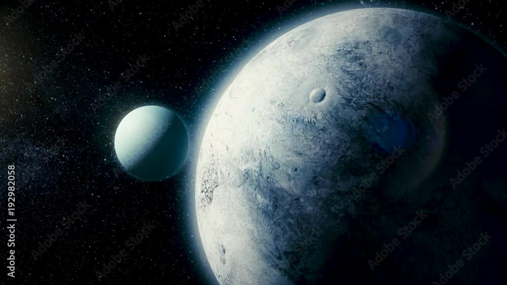 Solar System - Space satellite Ariel. It is the eighth and farthest ...