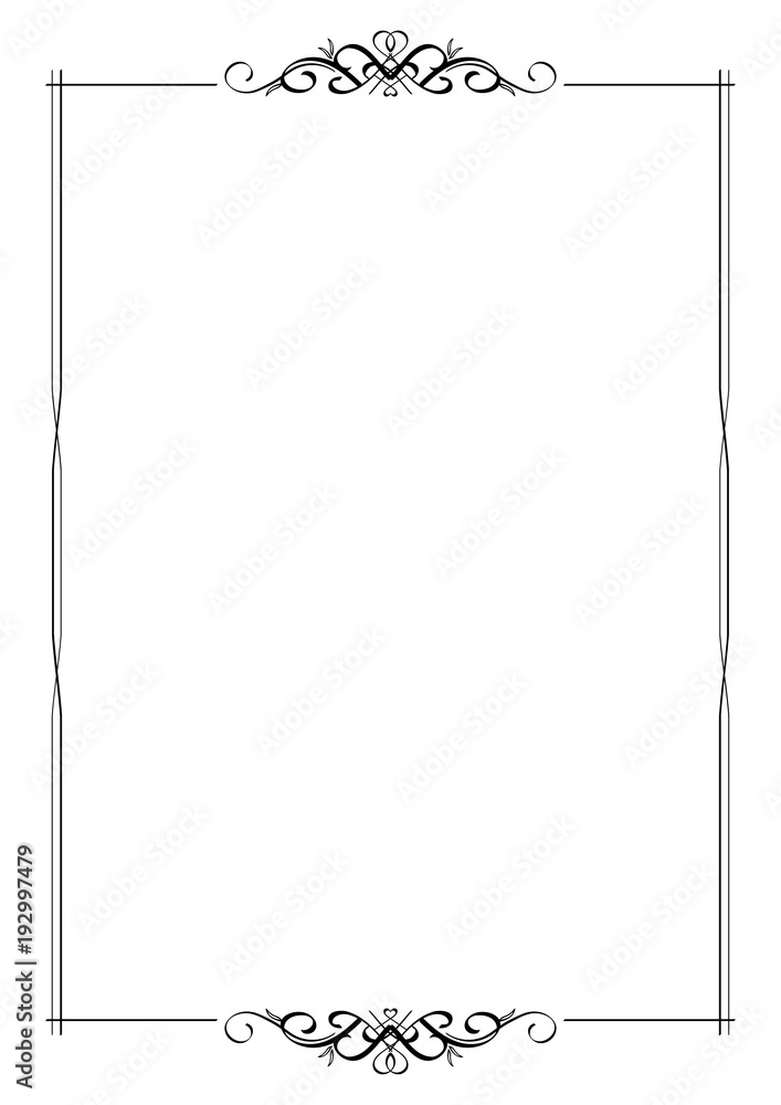 Vintage Calligraphy Border Designs