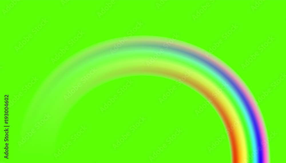 Rainbow on a green background. vector Stock Vector | Adobe Stock