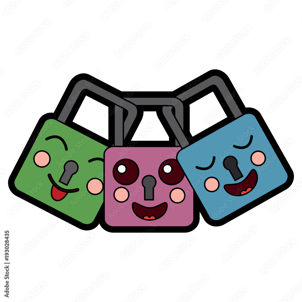 safety locks emoji icon image vector illustration design Stock Vector ...