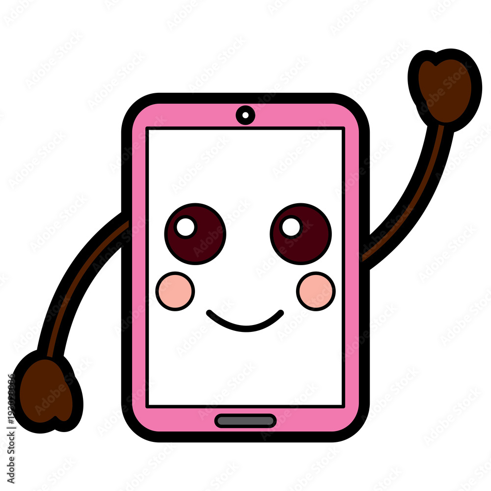 cellphone happy emoji icon image vector illustration design Stock ...