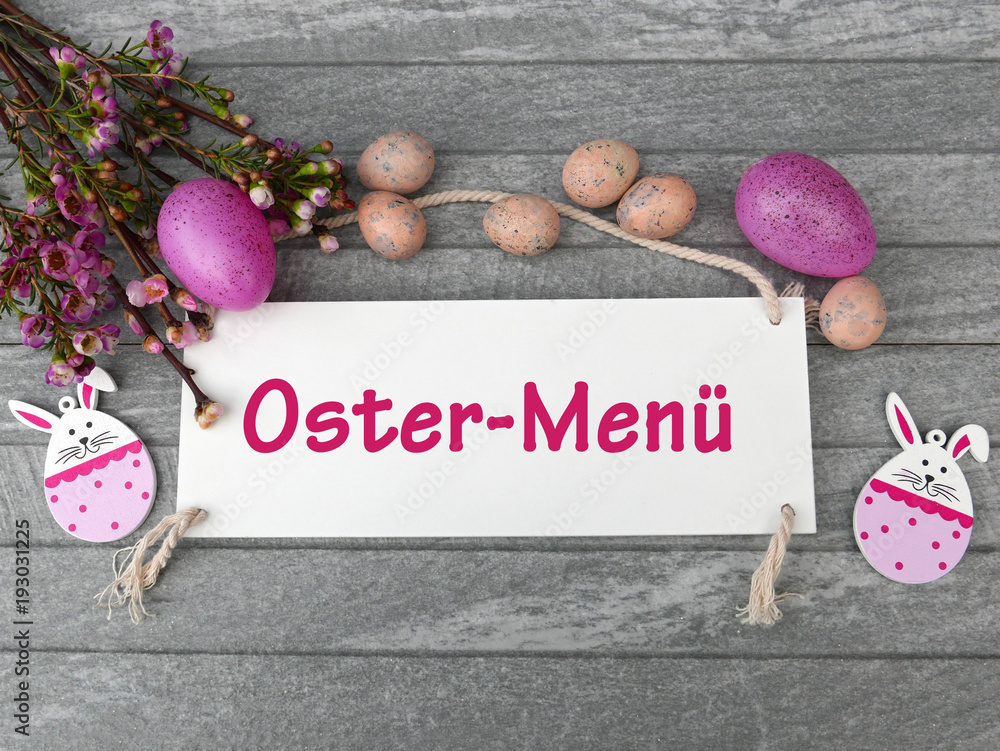 Oster-Menü Stock Photo | Adobe Stock