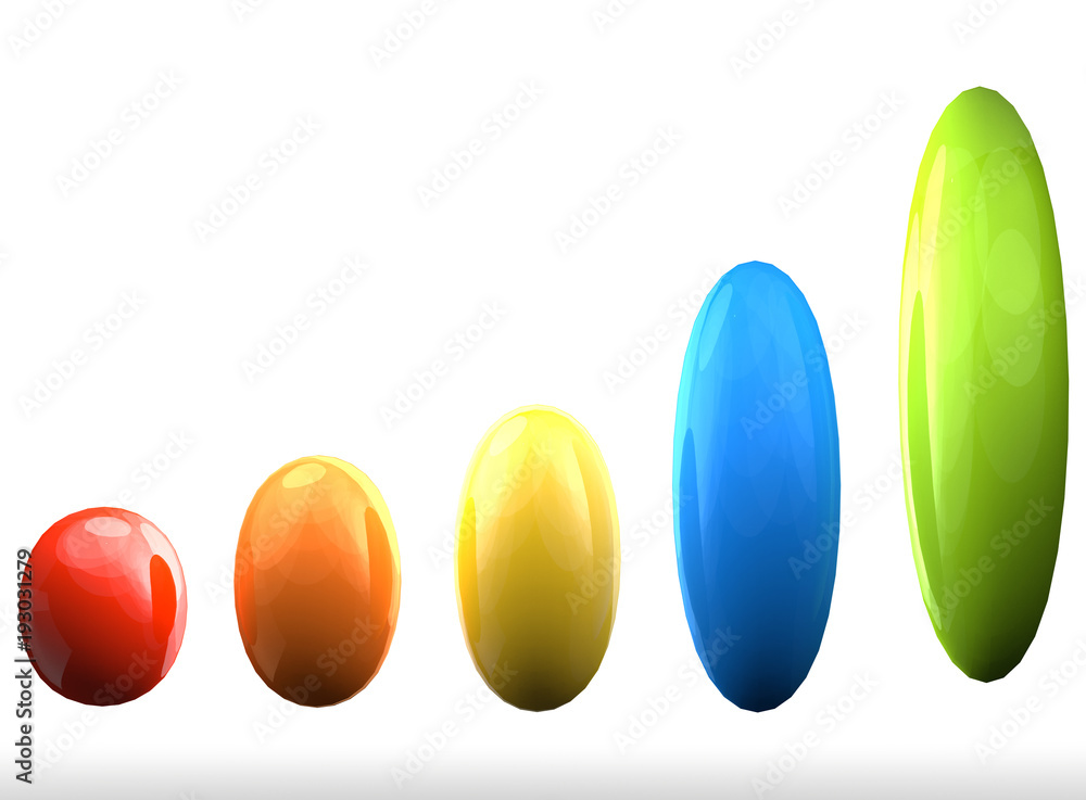 scale bar chart 3d rendering isolated Stock Illustration | Adobe Stock