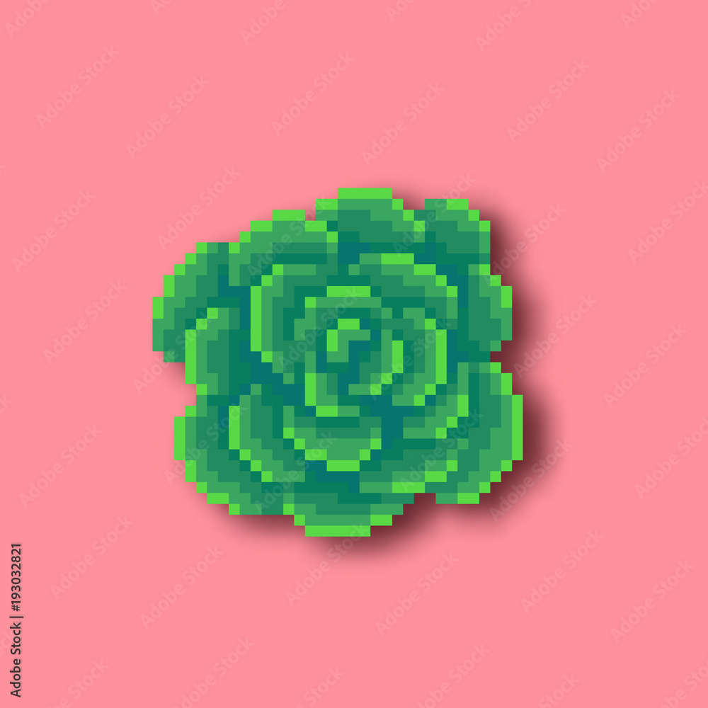Pixel art cactus. Stock Vector | Adobe Stock