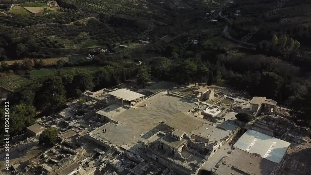Palace At Knossos Aerial View