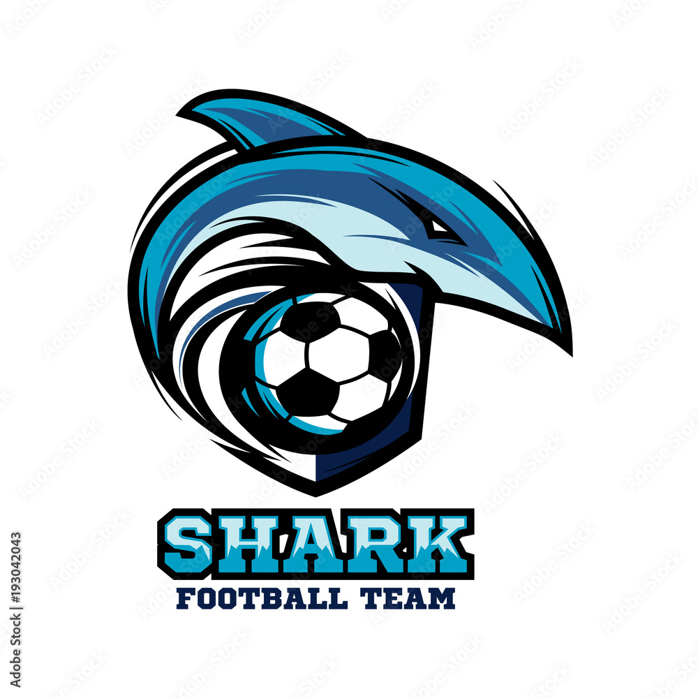 Shark Football Logo Vector 02 Stock Vector | Adobe Stock