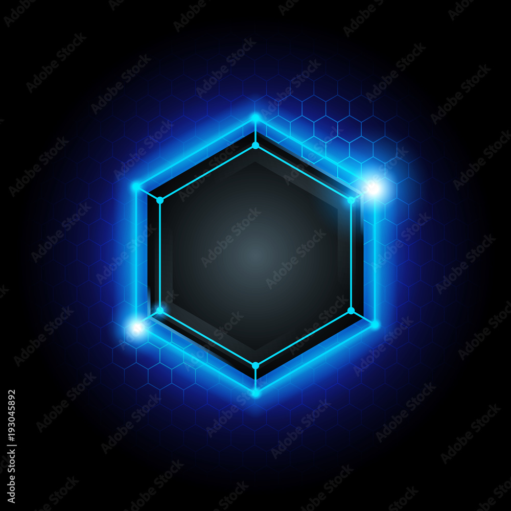vector illustration blue abstract modern metal cyber technology ...