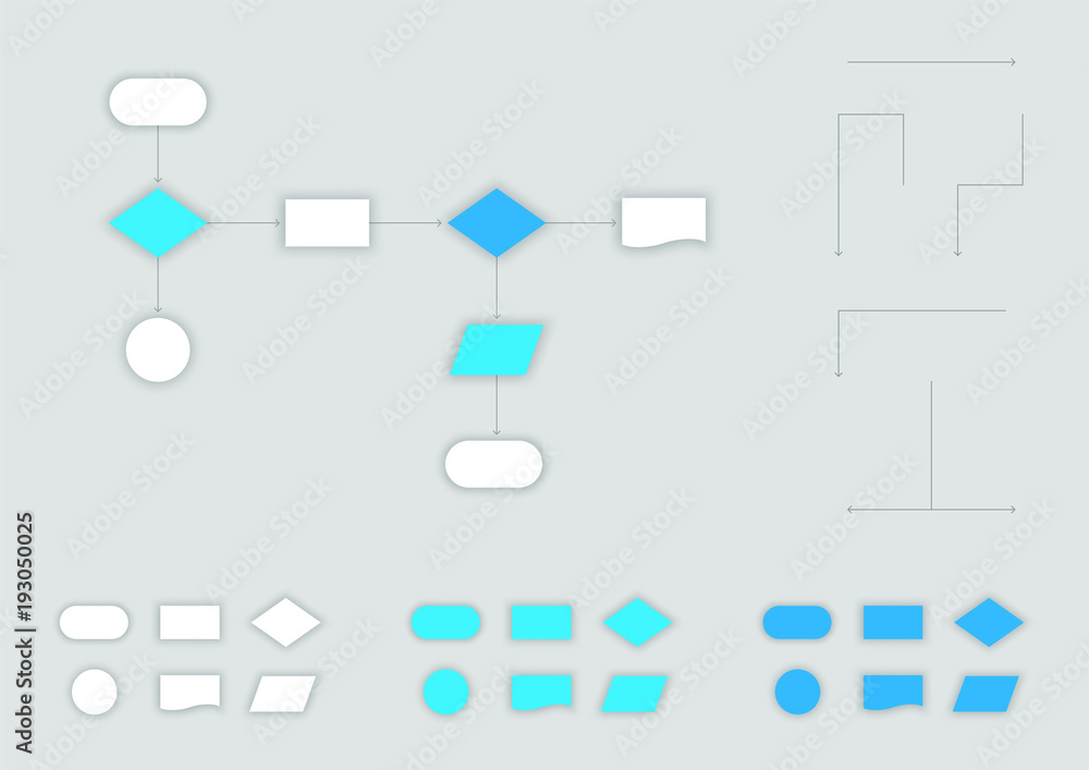Vector 3d Flow Chart Elements Set Infographic Template Stock Vector ...